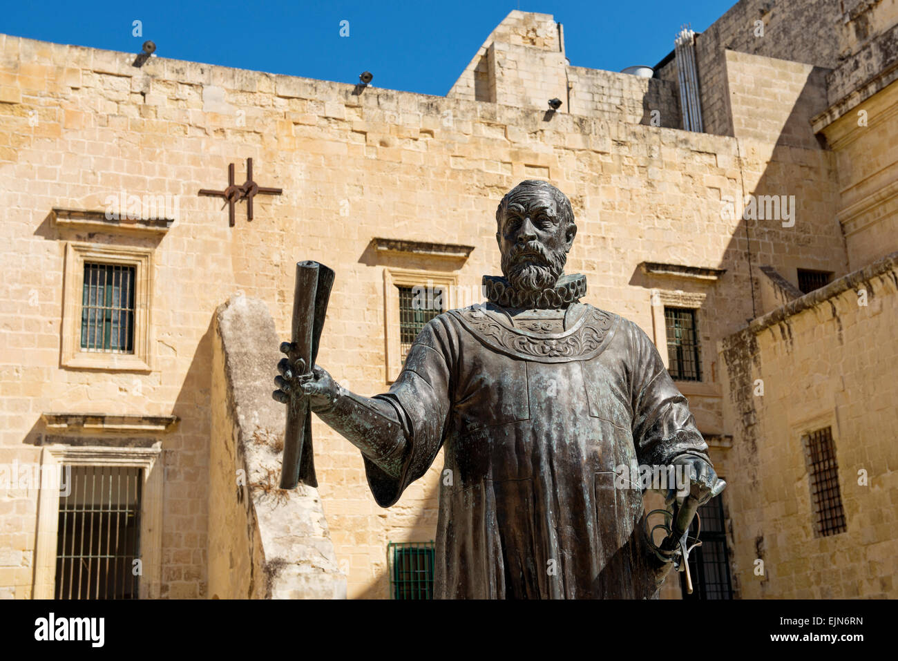 Statue of Valletta’s founder Grand Master Jean de Vallette is being ...