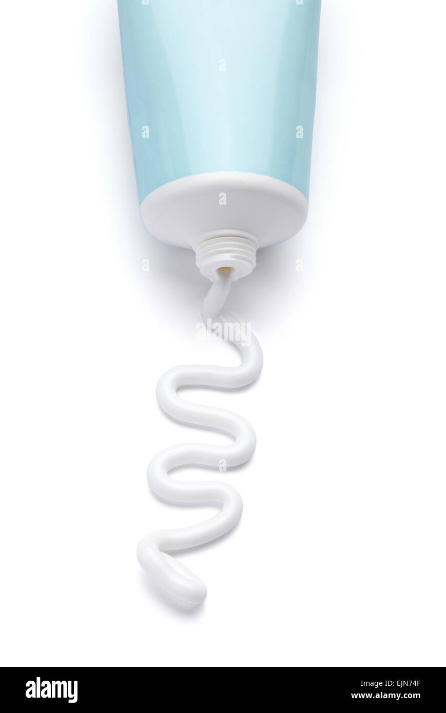 close up of a beauty cream tube on white background with clipping path ...