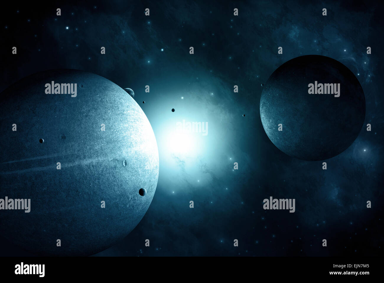 imaginary space scene Stock Photo - Alamy
