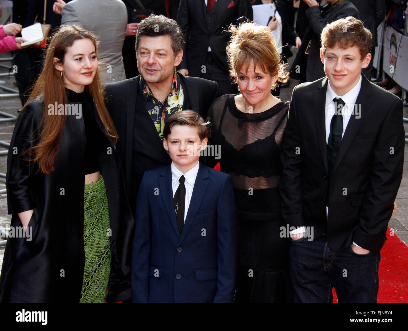 London, UK. 29th Mar, 2015. Ruby Serkis, Andy Serkis, Lorraine ...