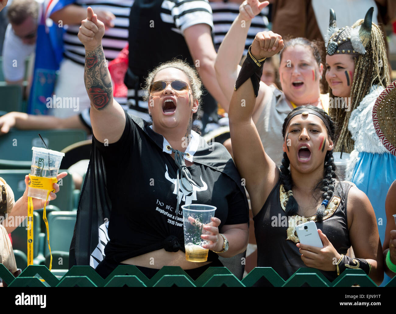 Hong Kong, China. 28th Mar, 2015. Warrior rugby girls in the famous ...