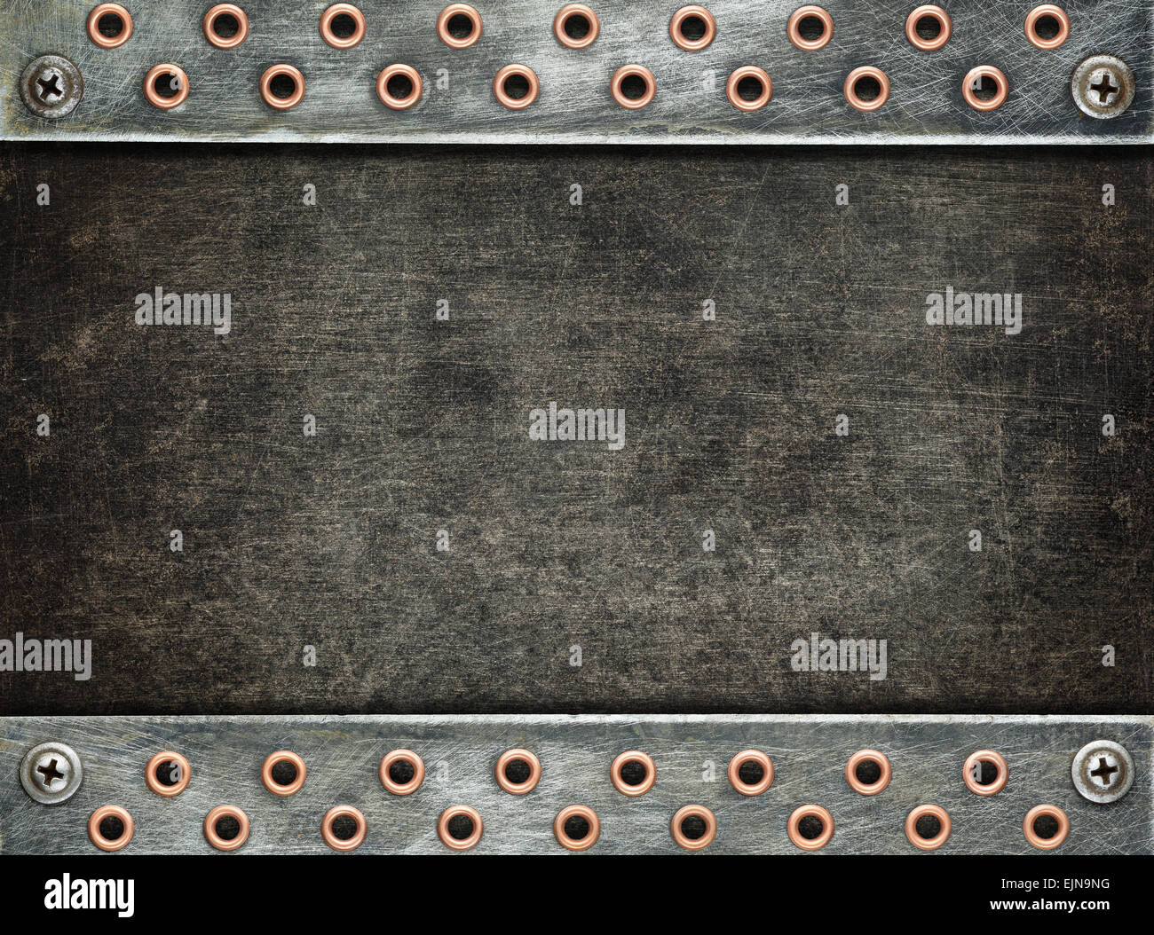 Grunge metal plate texture with screws hi-res stock photography and ...