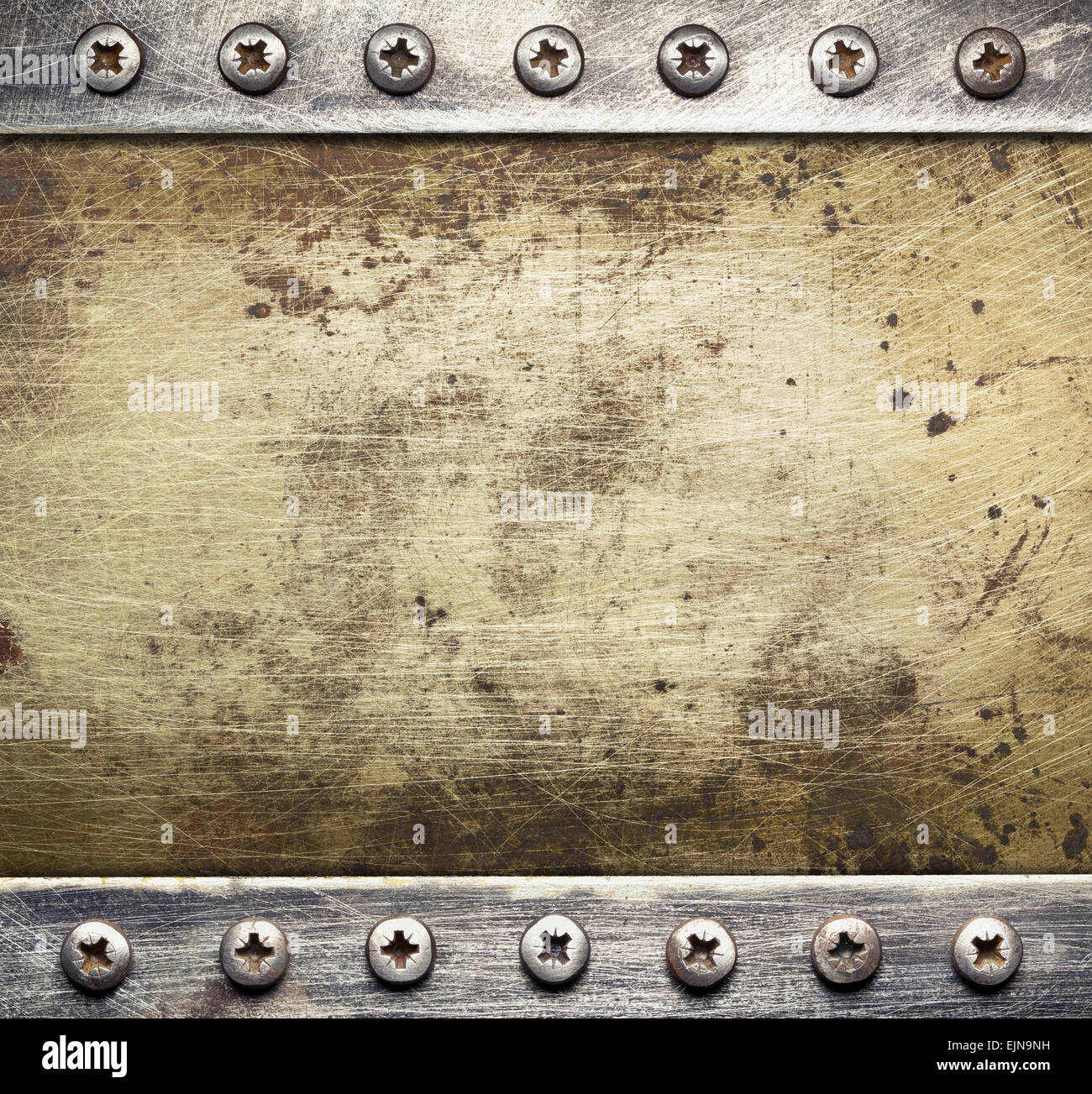 Industrial metal background with screws Stock Photo - Alamy