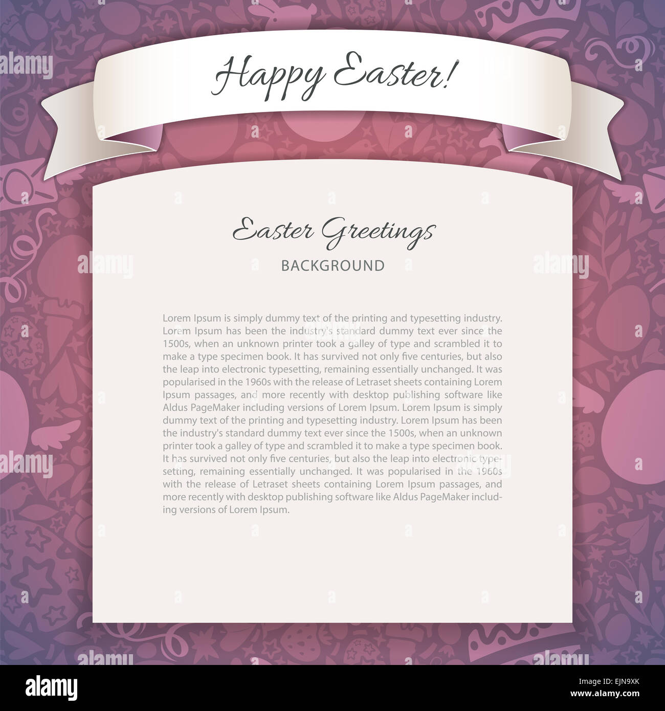 Happy Easter Poster With Copy Space Stock Photo - Alamy