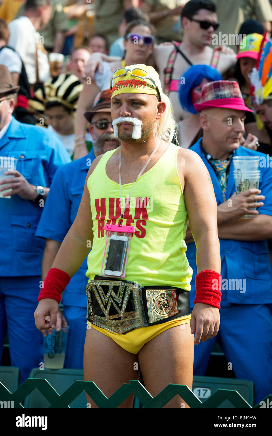 Rugby fans dressed as hulk hogan hi-res stock photography and images ...