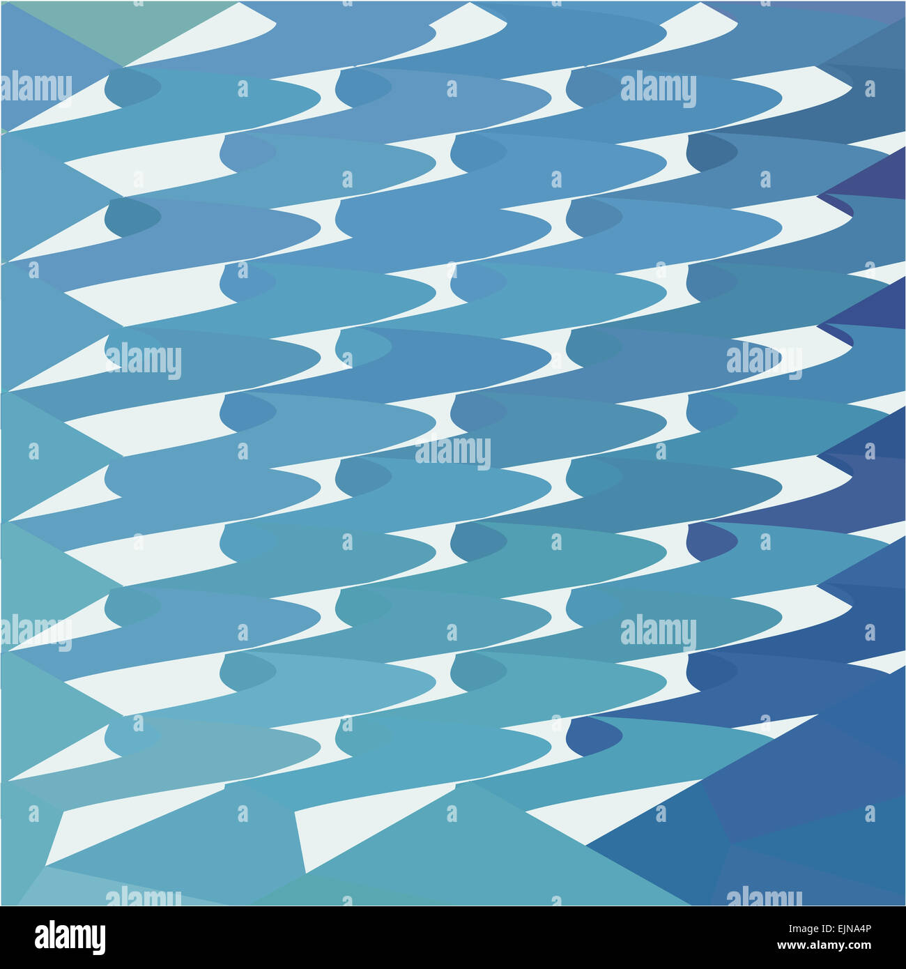 Low polygon style illustration of a green fish hooks abstract ...