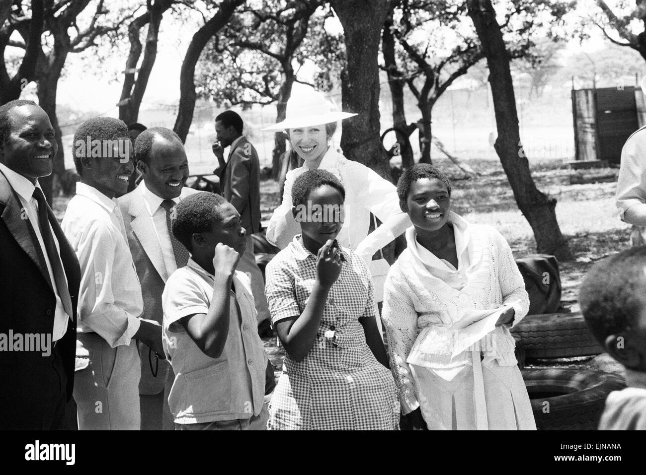 Princess Anne, pictured during her visit to Zimbabwe. October 1982 ...