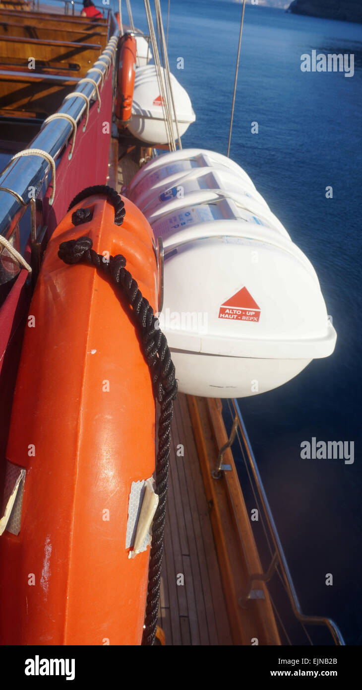 Barkentine in Aegean Sea, Greece Stock Photo - Alamy