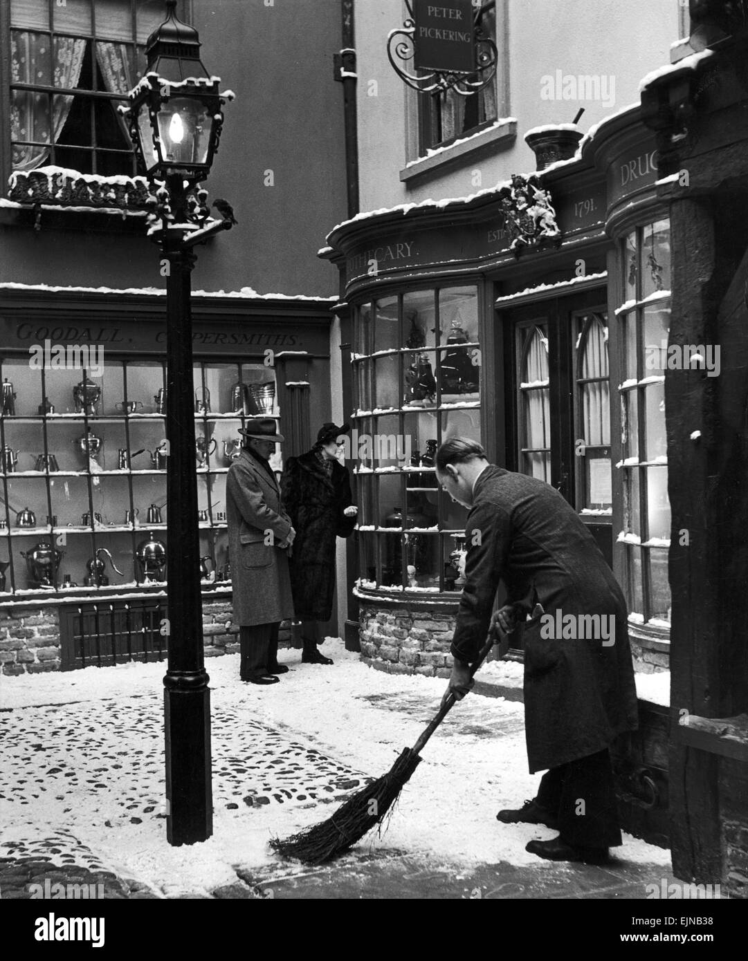 There is a cobbled street of Tudor and Victorian York shops in the ...