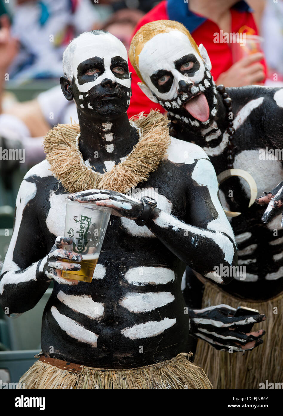 Hong Kong, China. 28th Mar, 2015. Skeleton tribal warriors in the ...
