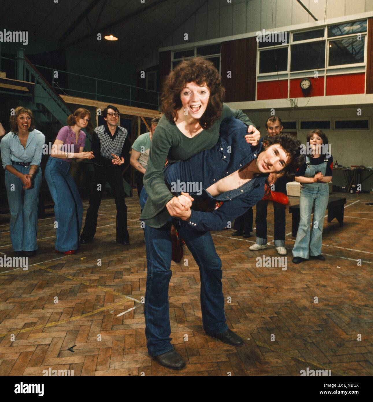 Richard Gere as Danny Zuko seen here with Stacey Gregg in rehearsal ...