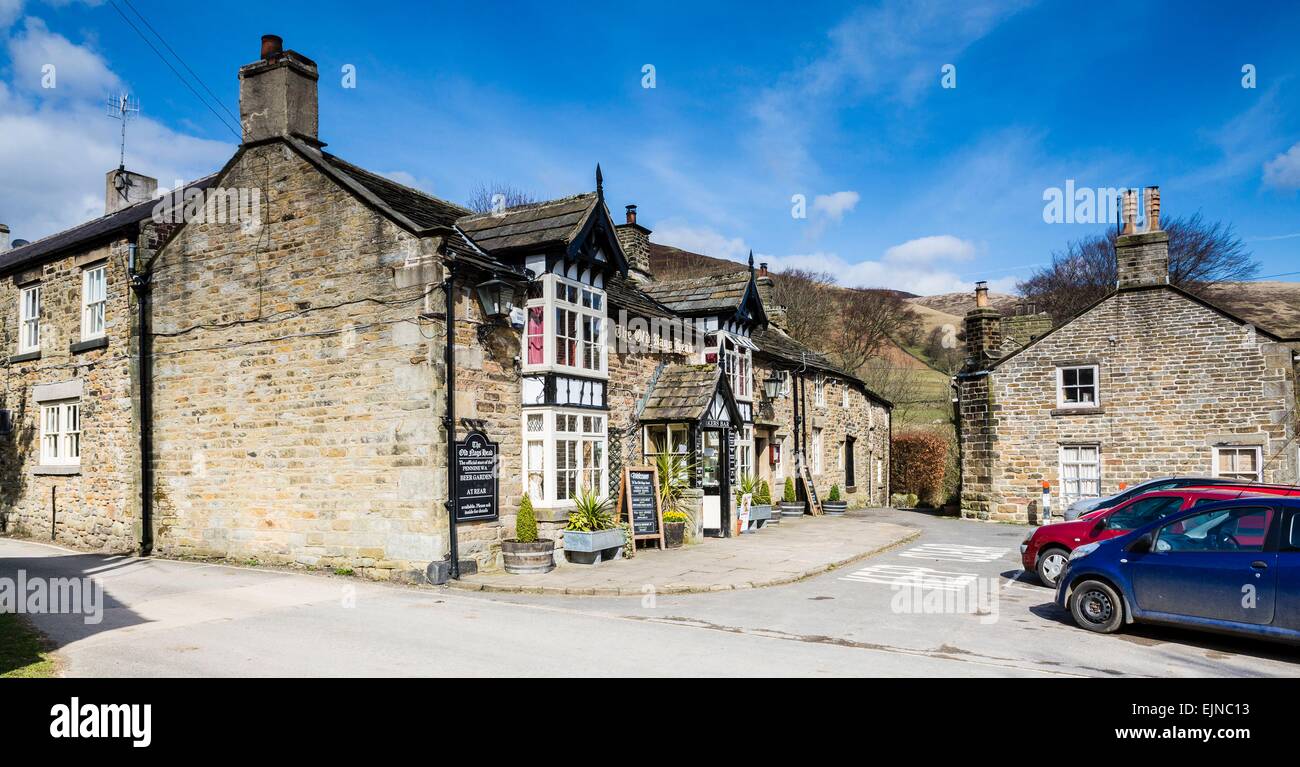 The Old Nags Head publioc house in the village of Edale. A remote ...