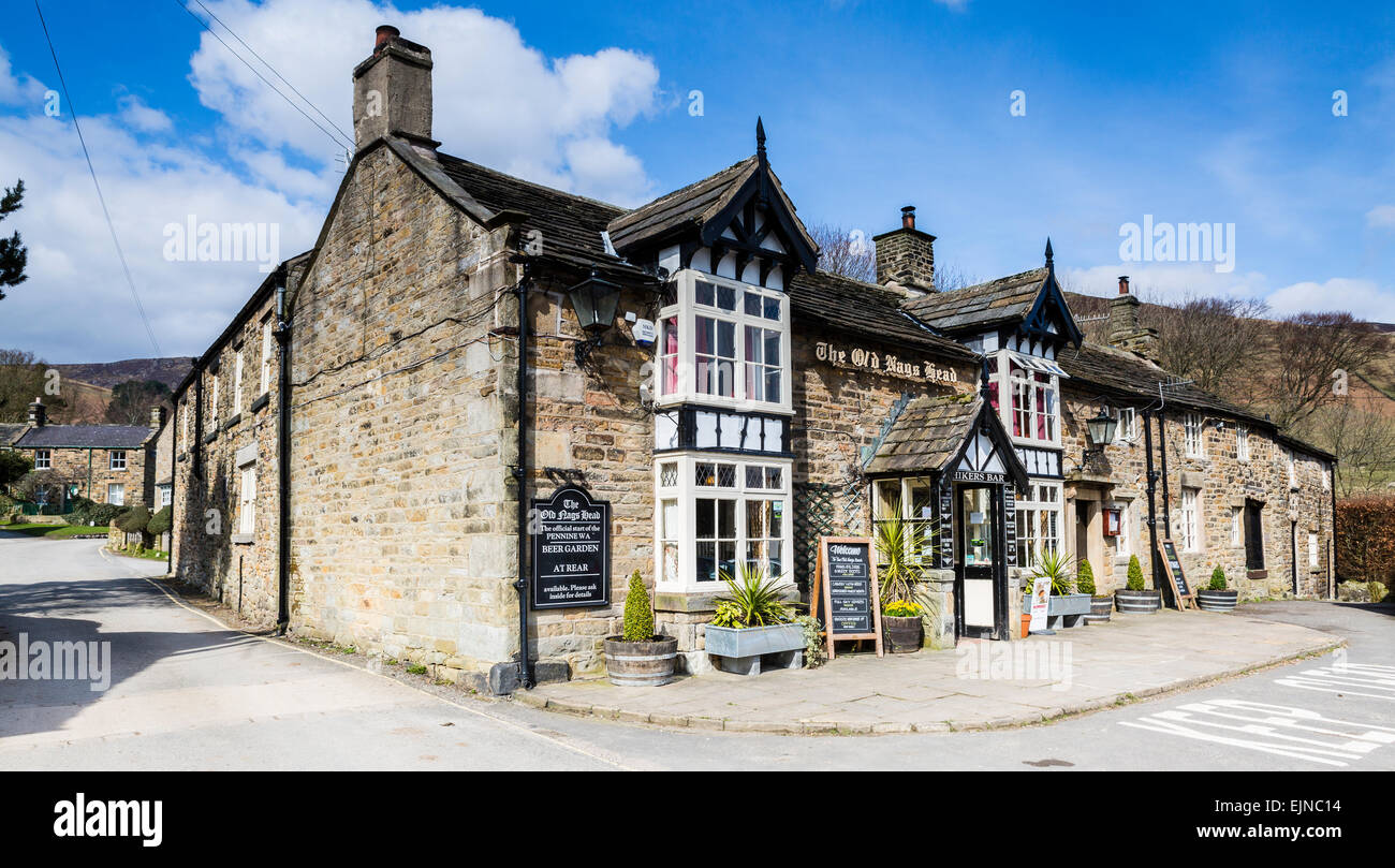 The Old Nags Head public house in the village of Edale. A remote ...