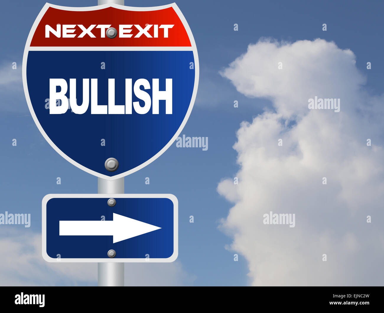 Bullish road sign Stock Photo - Alamy