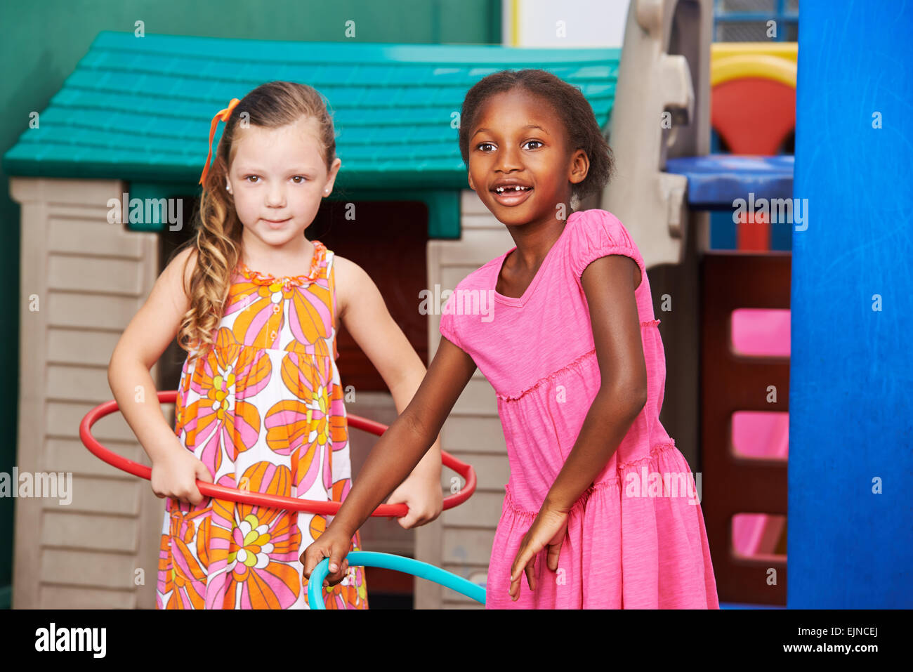 Cute children playing in kindergarten hi-res stock photography and ...