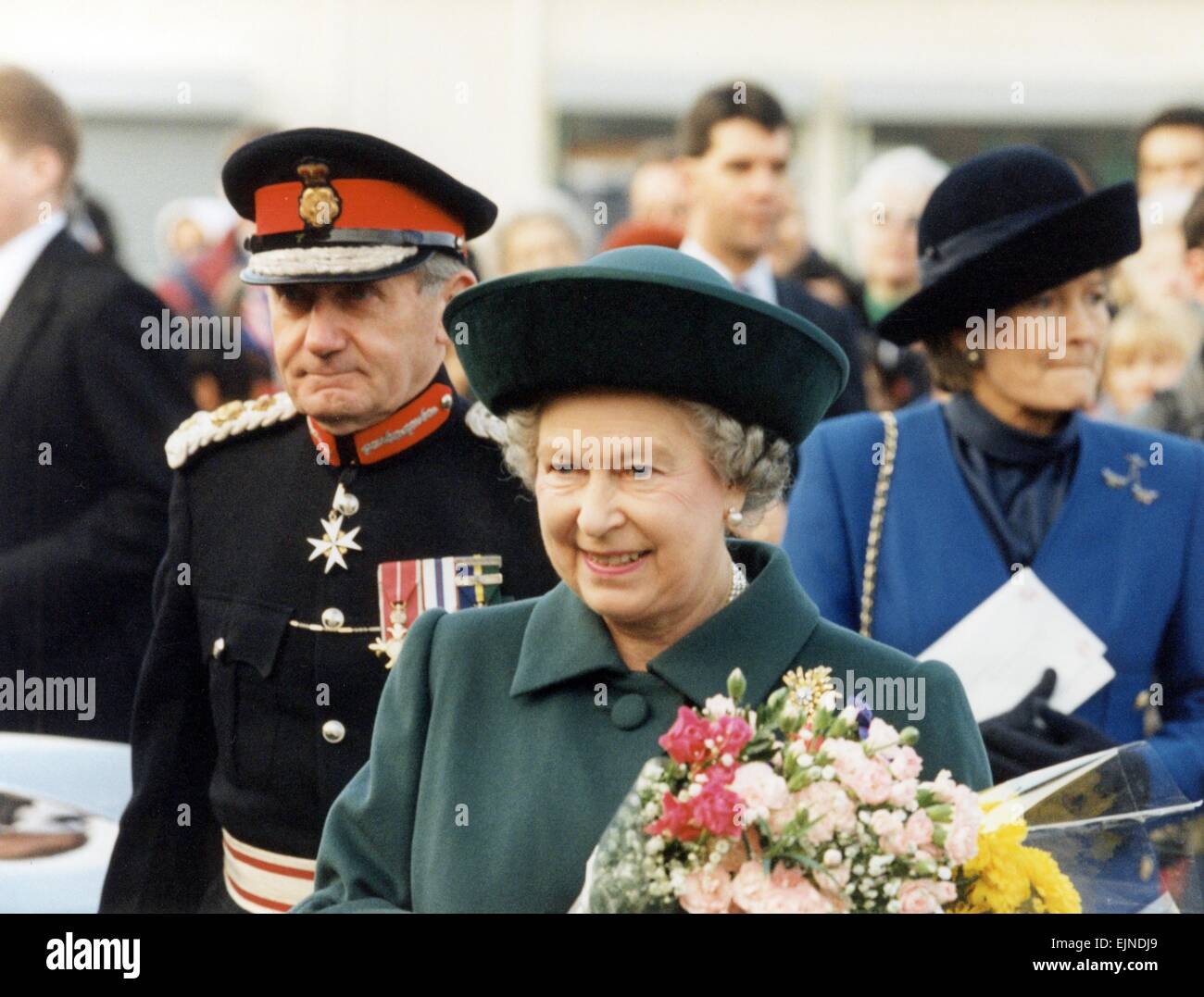 The Queen visits Manchester, 1st December 1994 Stock Photo - Alamy