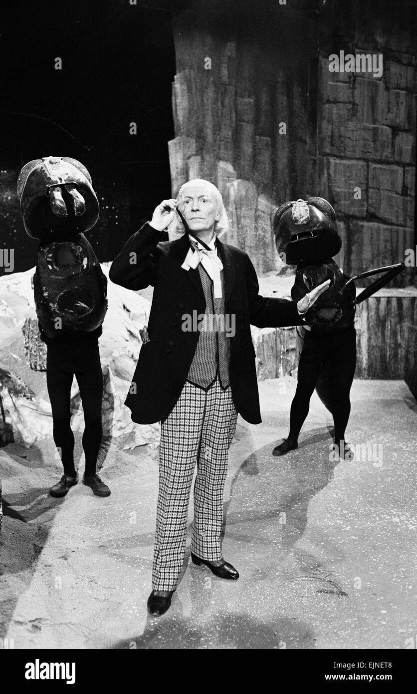 Actor William Hartnell - the first Doctor - pictured during rehearsals ...