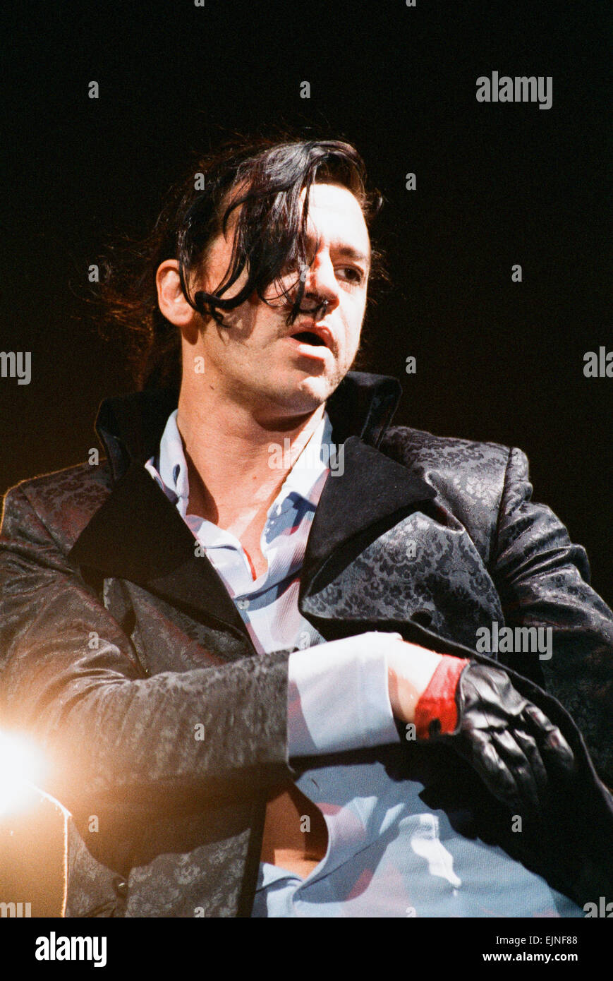 Michael Hutchence lead singer of INXS, pictured in concert - Elegantly ...