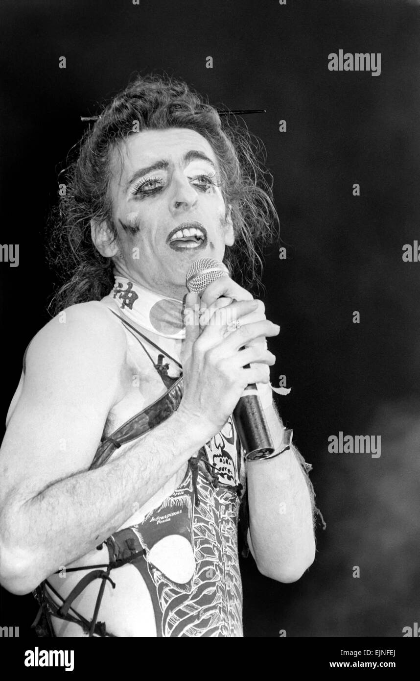 American rock singer Alice Cooper performing in concert at the ...