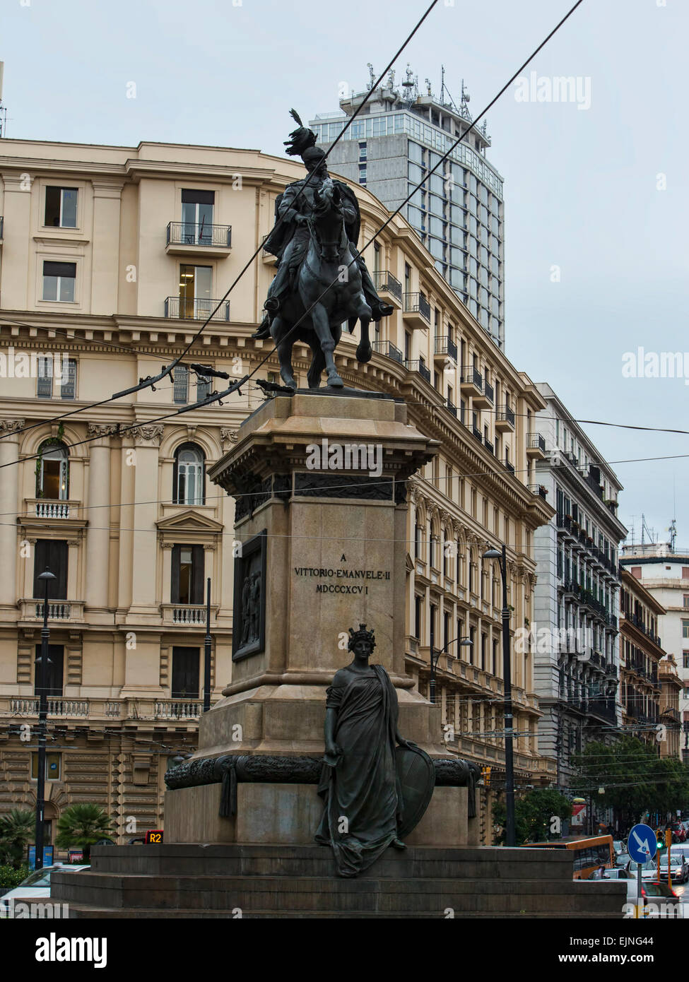 Naples, Italy Vittorio Emanuele traffic circle Stock Photo - Alamy