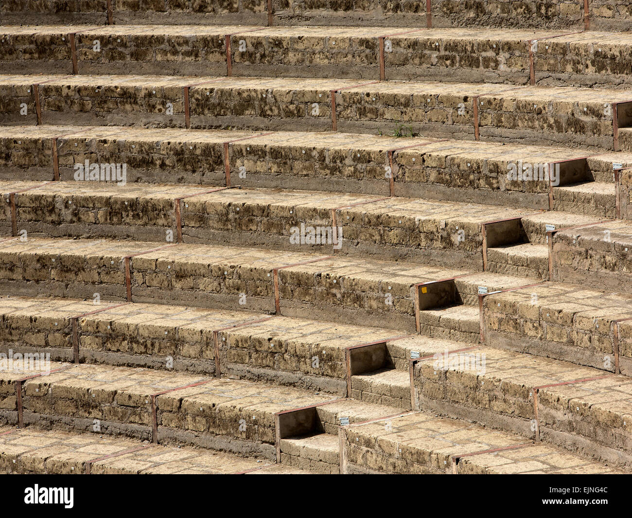 Pompeii, Italy ancient amphitheater steps seats for performances Stock ...