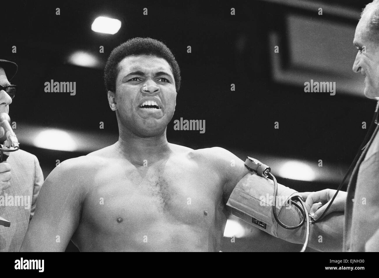 Muhammad Ali seen here having his blood pressure taken during thge pre ...