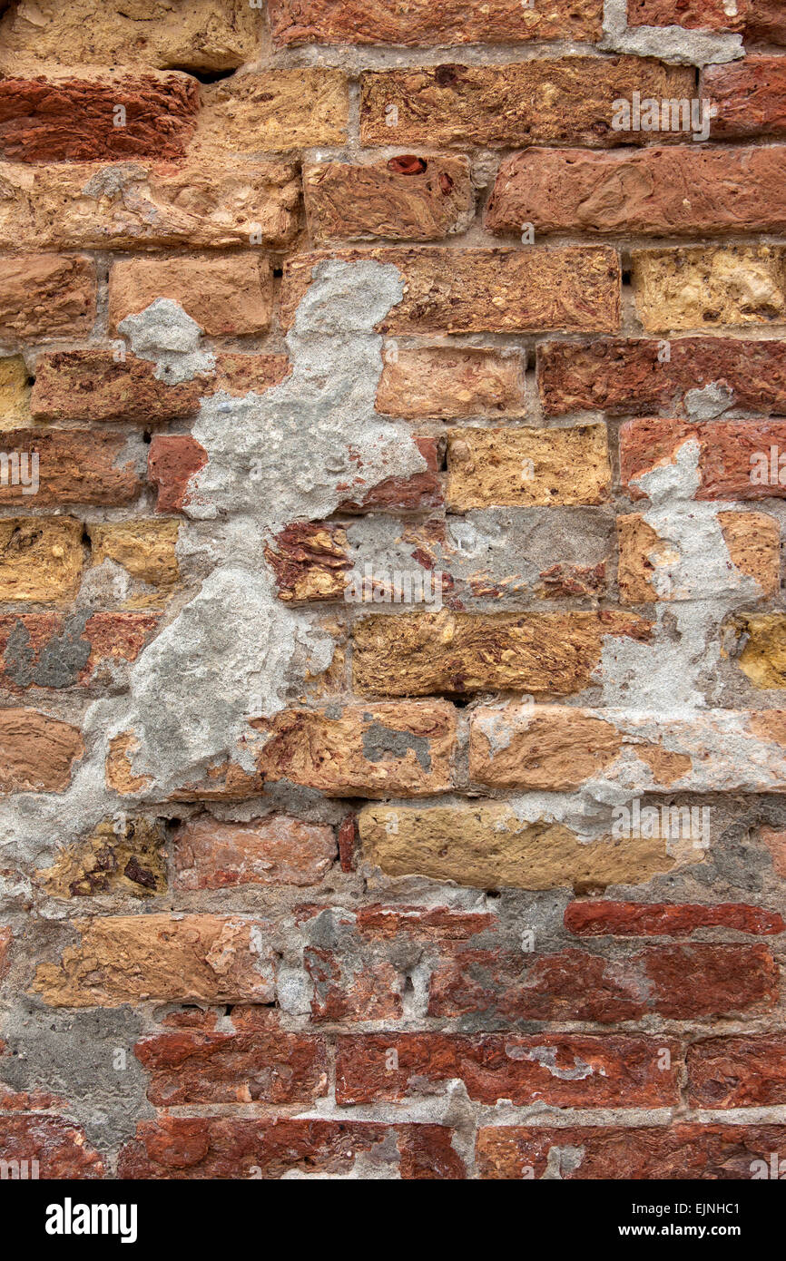Venice, Italy ancient bricks in wall vertical Stock Photo - Alamy