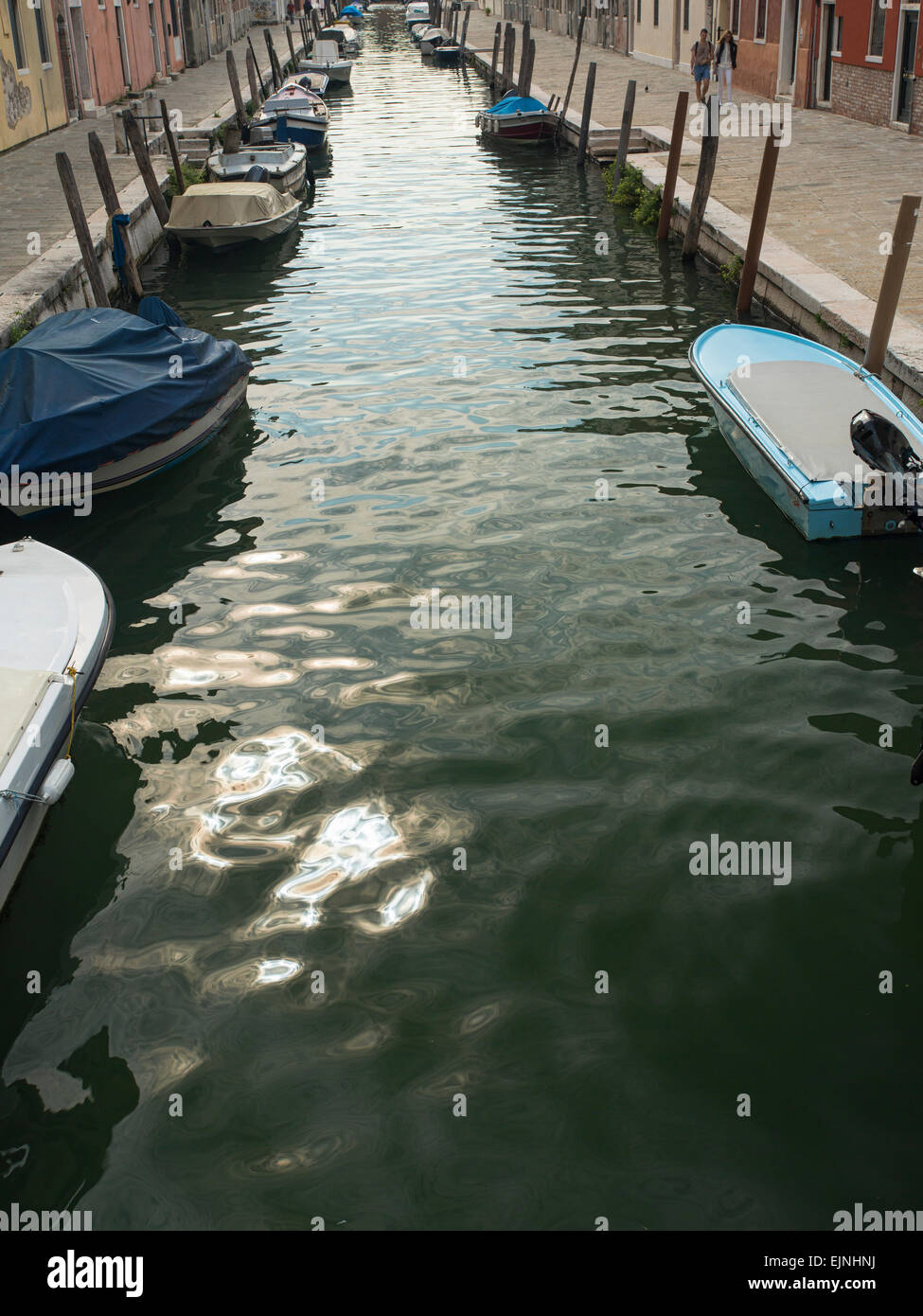 Venice, Italy neighborhood canal small boats Stock Photo - Alamy