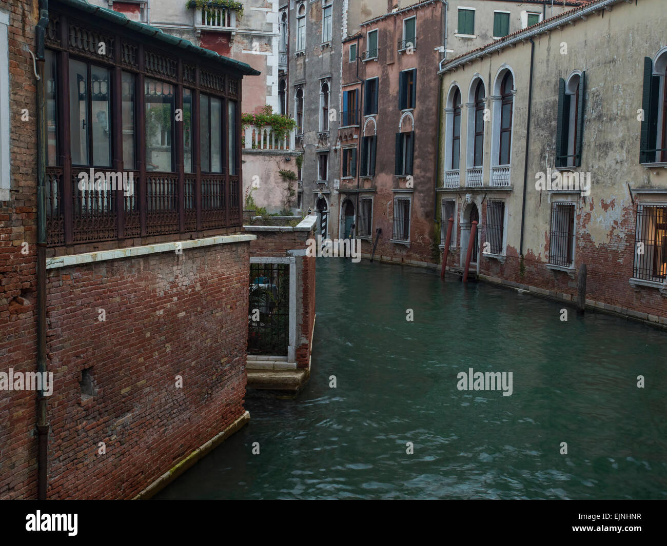 Venice Italy old buildings along canal corner Stock Photo - Alamy