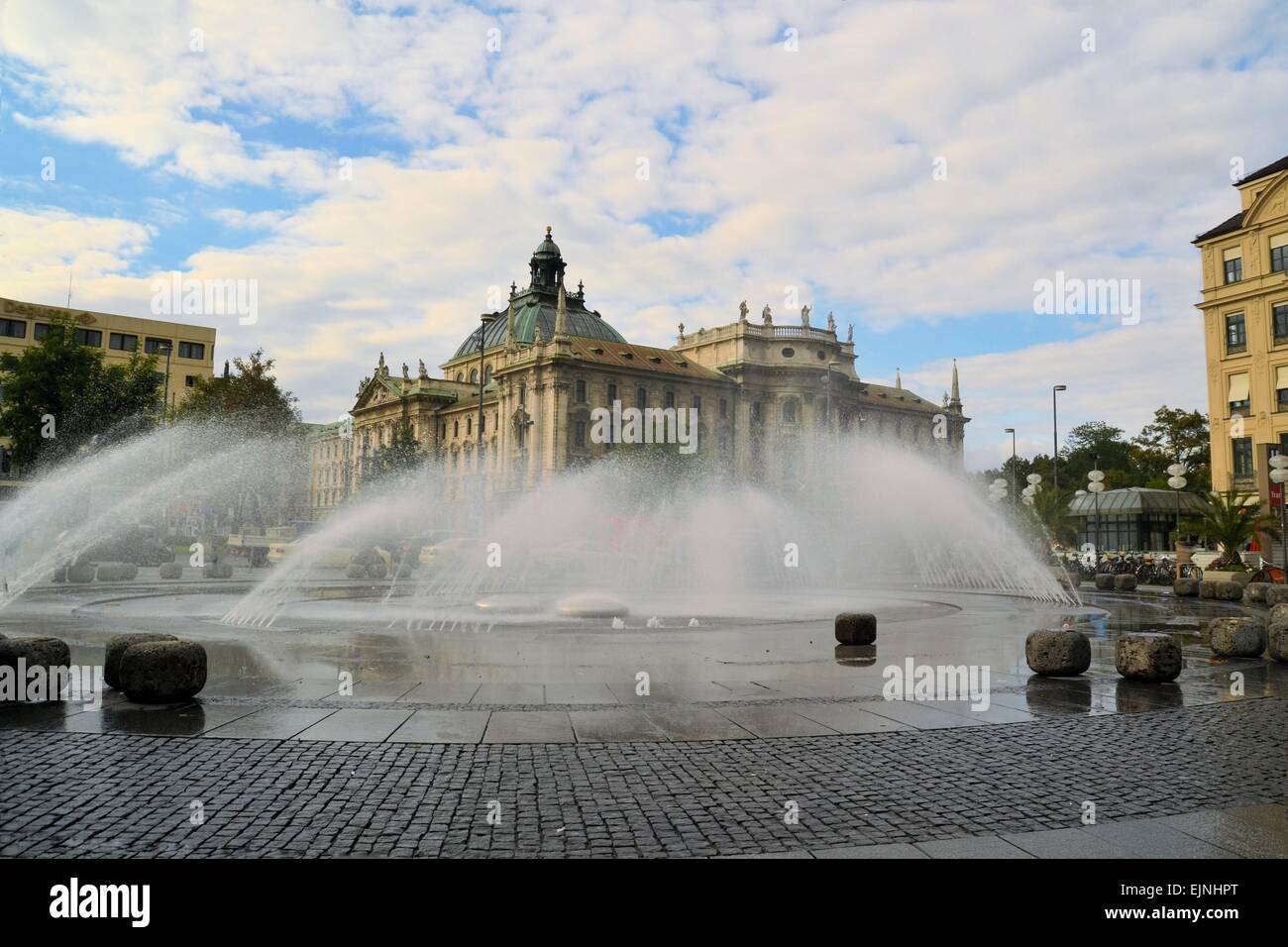 Stachus fountain on Karlsplatz, Munich, Bavaria, Germany Stock Photo ...