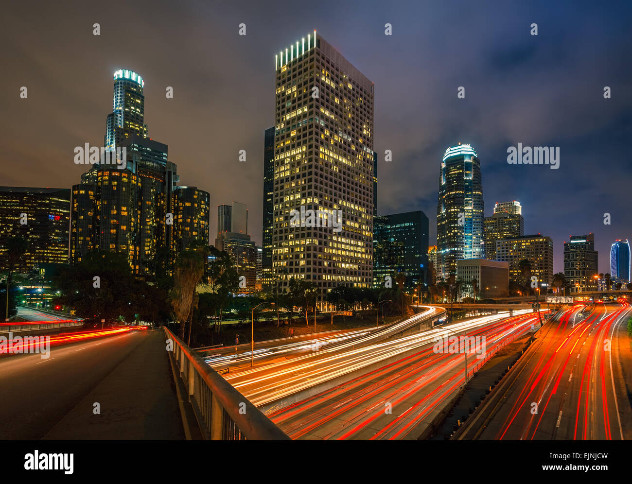 Los Angeles at night Stock Photo - Alamy