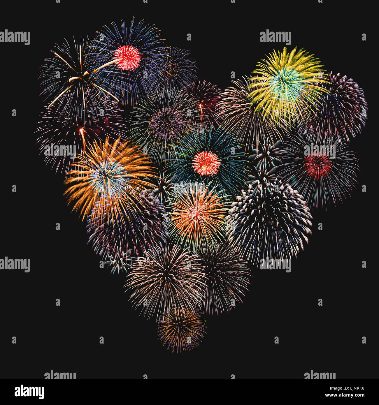 Heart fireworks hi-res stock photography and images - Alamy