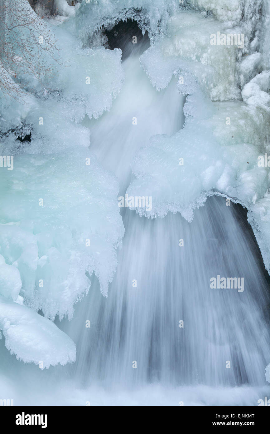 Ice and water stream Stock Photo - Alamy