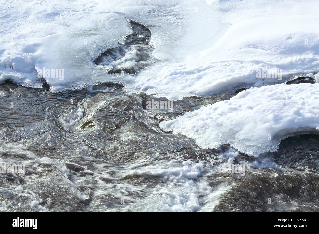 Ice and water stream Stock Photo - Alamy