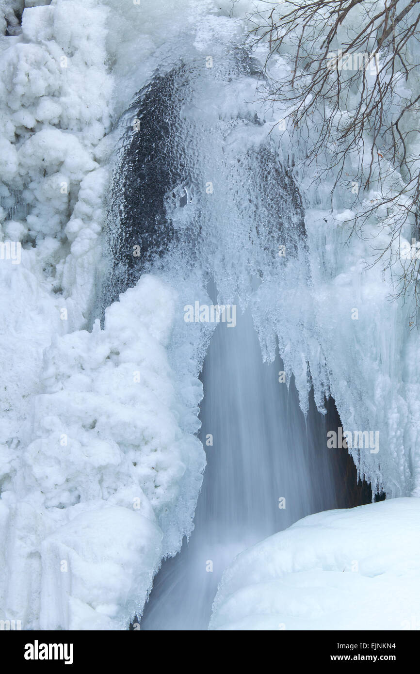 Ice and water stream Stock Photo - Alamy