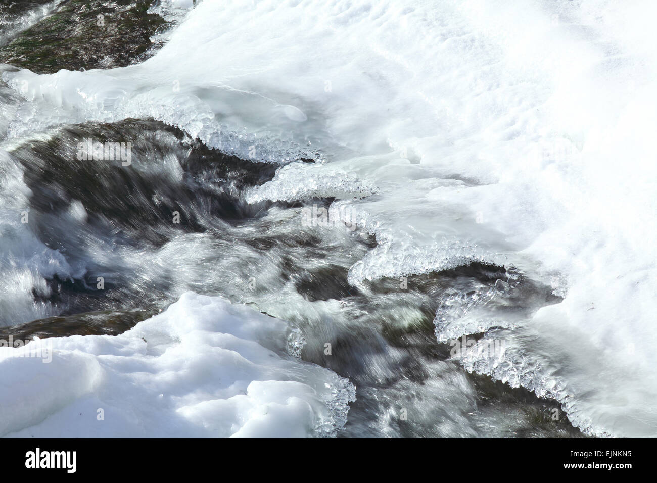 Ice and water stream Stock Photo - Alamy