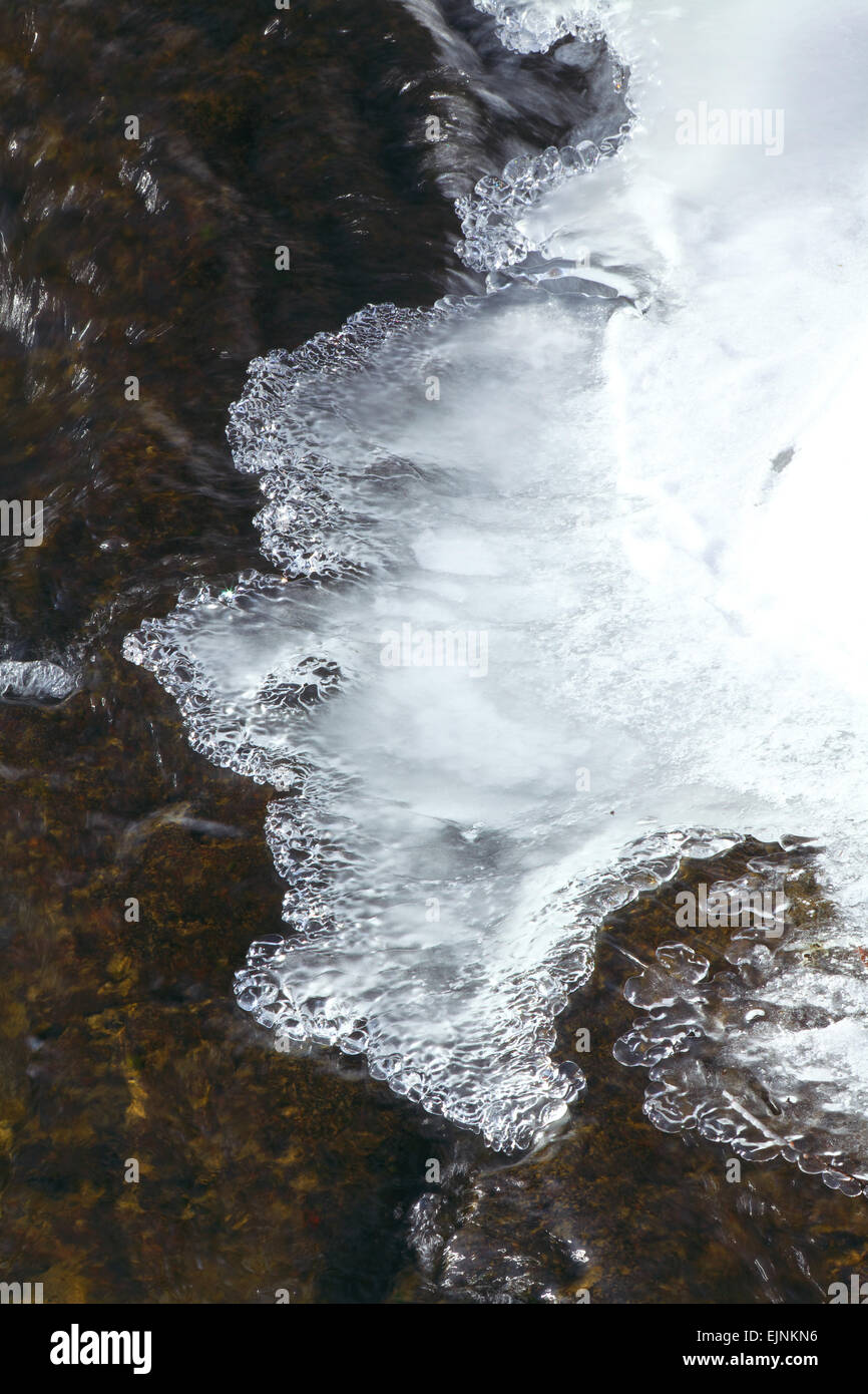 Ice and water stream Stock Photo - Alamy