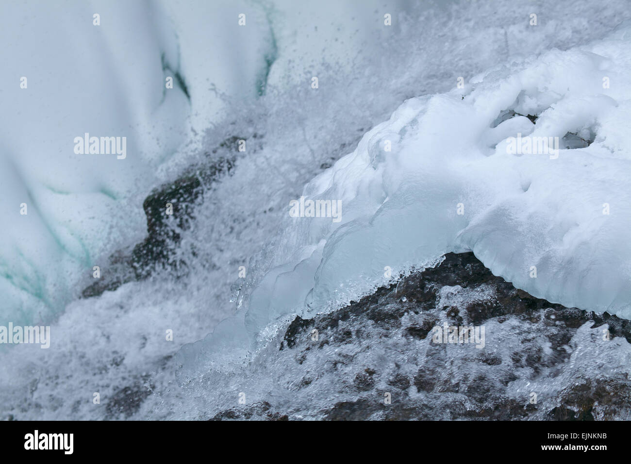 Ice and water stream Stock Photo - Alamy