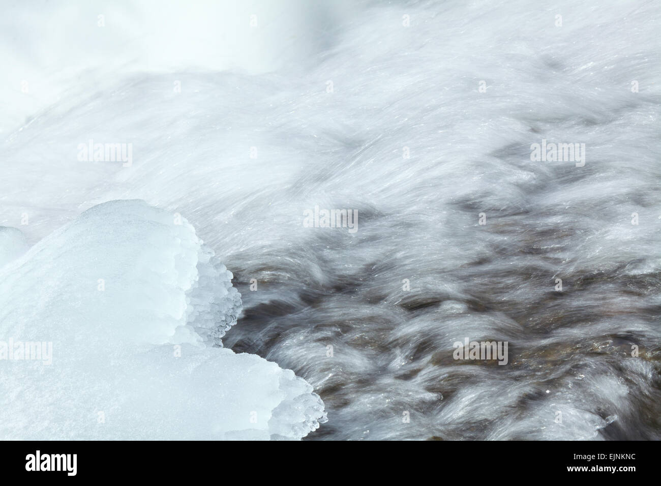 Ice and water stream Stock Photo - Alamy