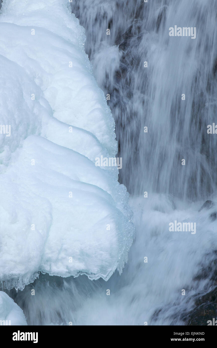 Ice and water stream Stock Photo - Alamy