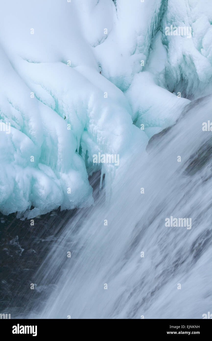 Ice and water stream Stock Photo - Alamy