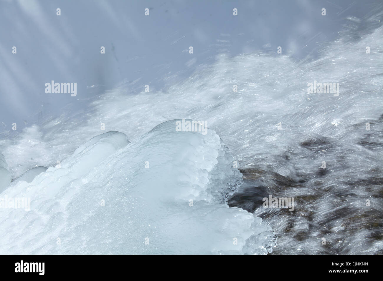 Ice and water stream Stock Photo - Alamy
