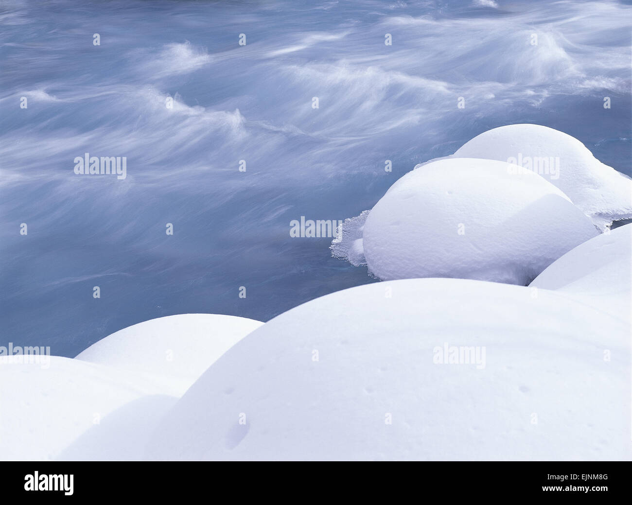 Ice and water stream Stock Photo - Alamy