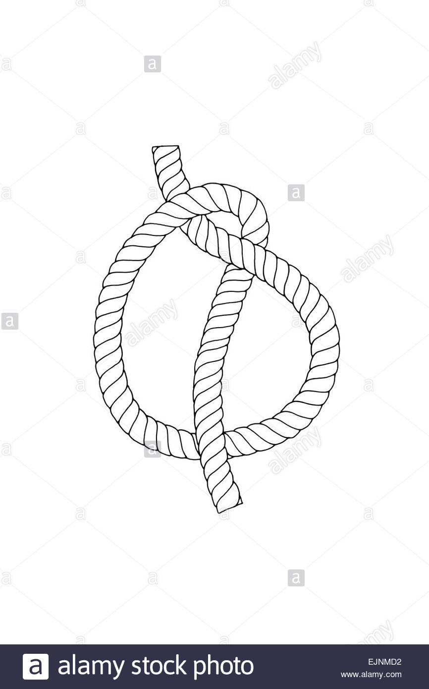 Line Drawing Of Overhand Knot High Resolution Stock Photography and ...