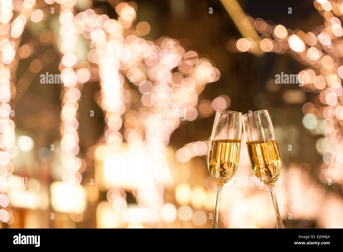 Toasting with champagne Stock Photo - Alamy