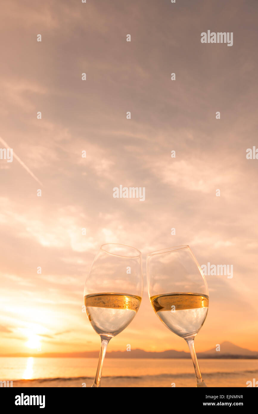 Toasting with wine Stock Photo - Alamy