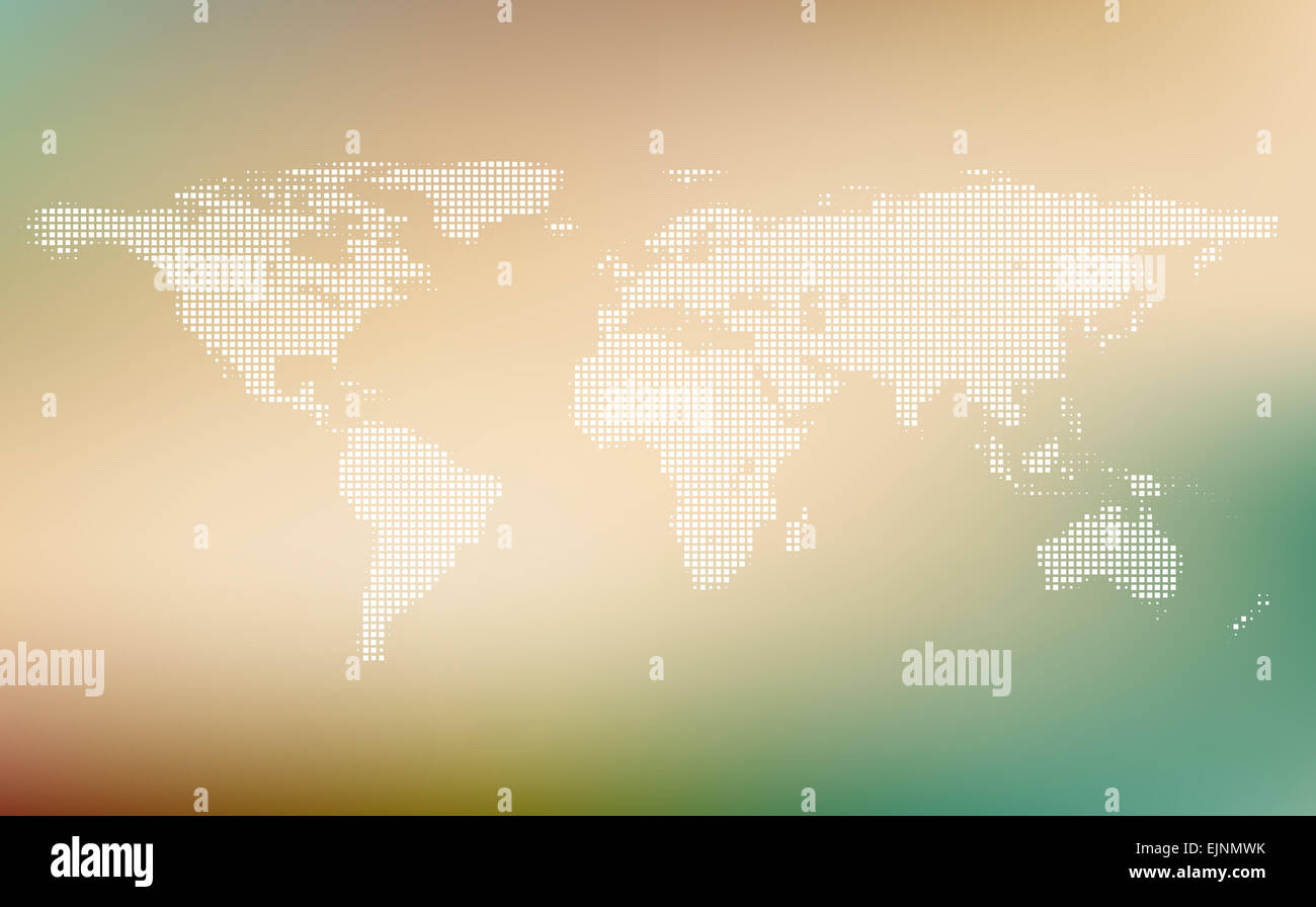 Stylized map of the world hi-res stock photography and images - Alamy