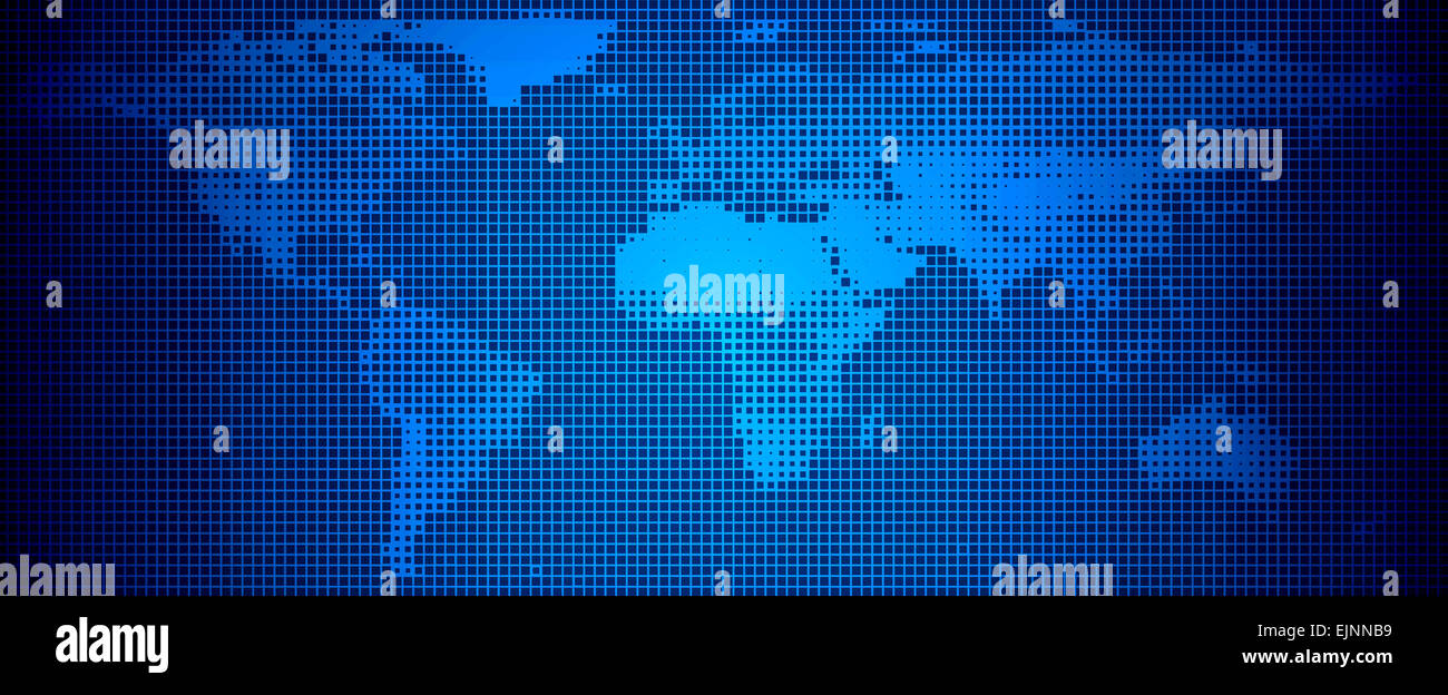 World map technology-style. Vector illustration Stock Photo - Alamy