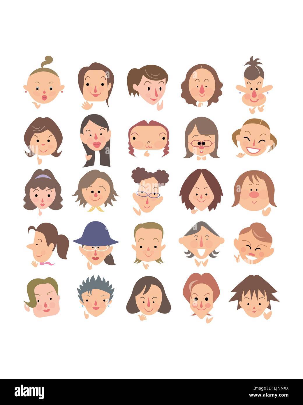 Multiple faces Cut Out Stock Images & Pictures - Alamy