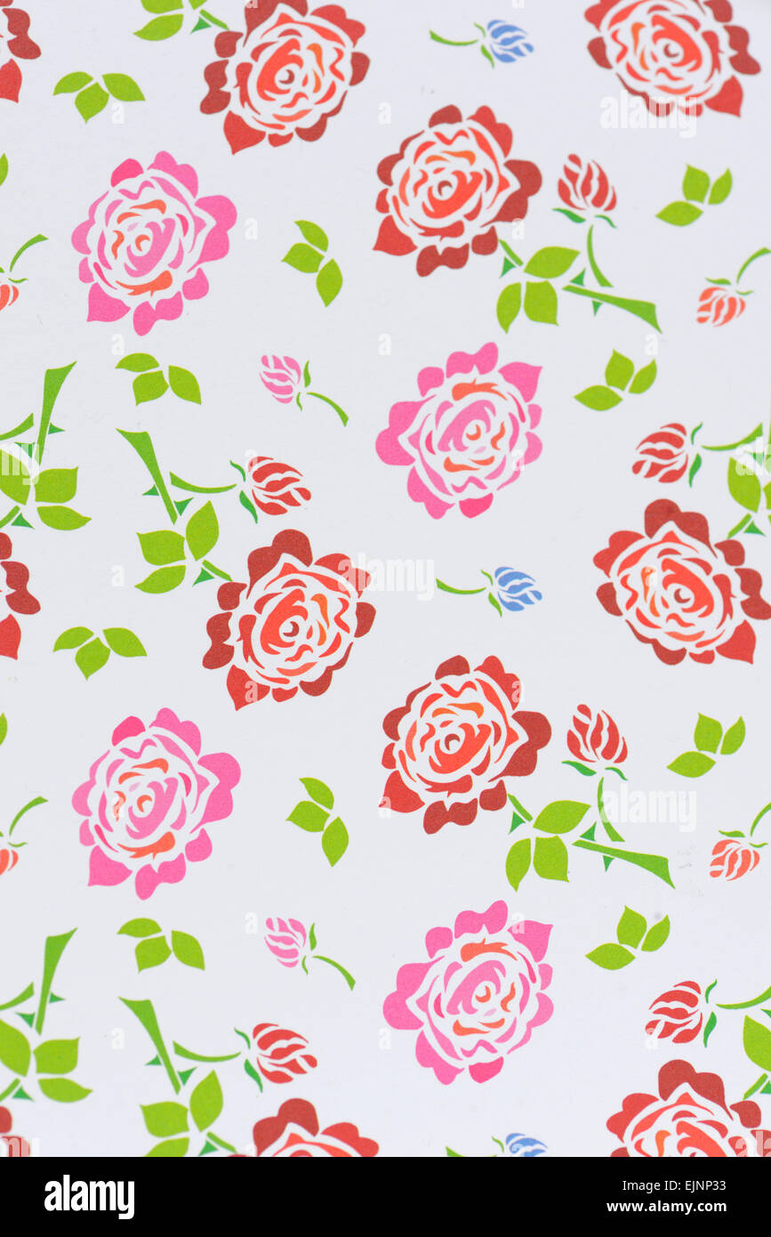 pattern paper background with flowers Stock Photo - Alamy